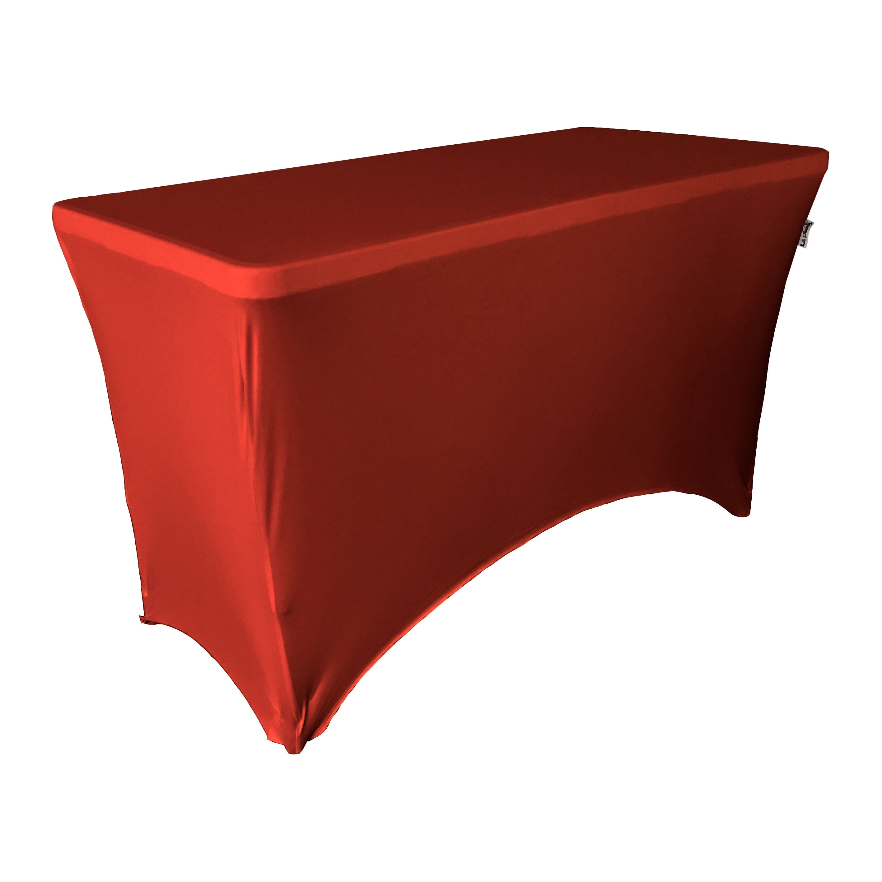 LA Linen Rectangular Spandex Tablecloth, 48 by 24 by 30-Inch, Red ...