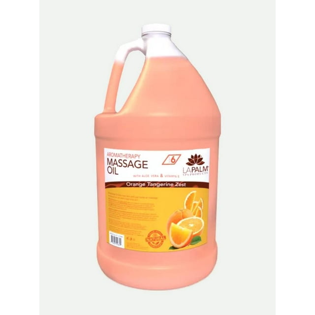 La Palm Massage Oil Orange Tangerine Zest Gallon