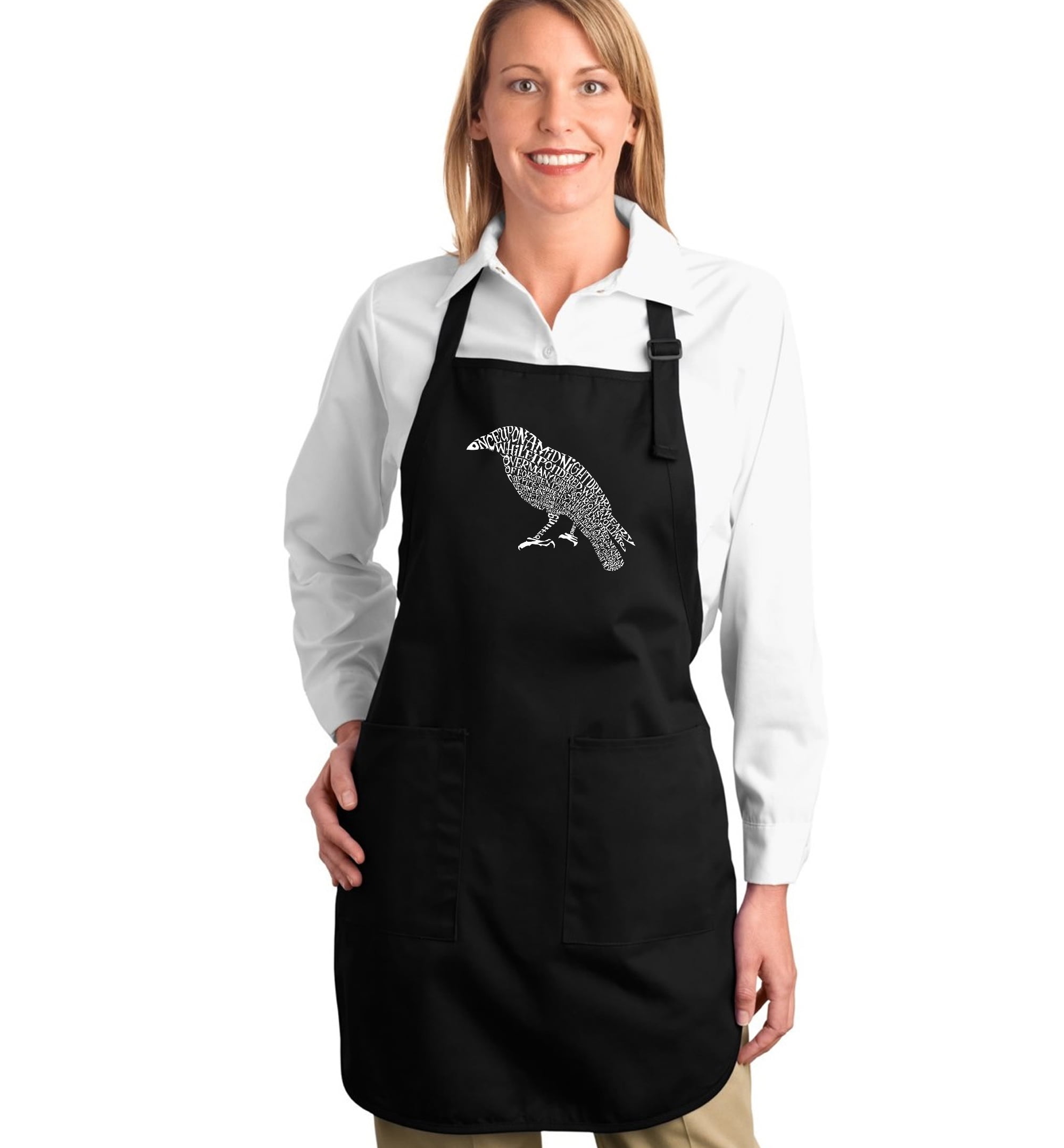 LA Pop Art Full Length Word Art Apron - Edgar Allen Poe's The Raven ...