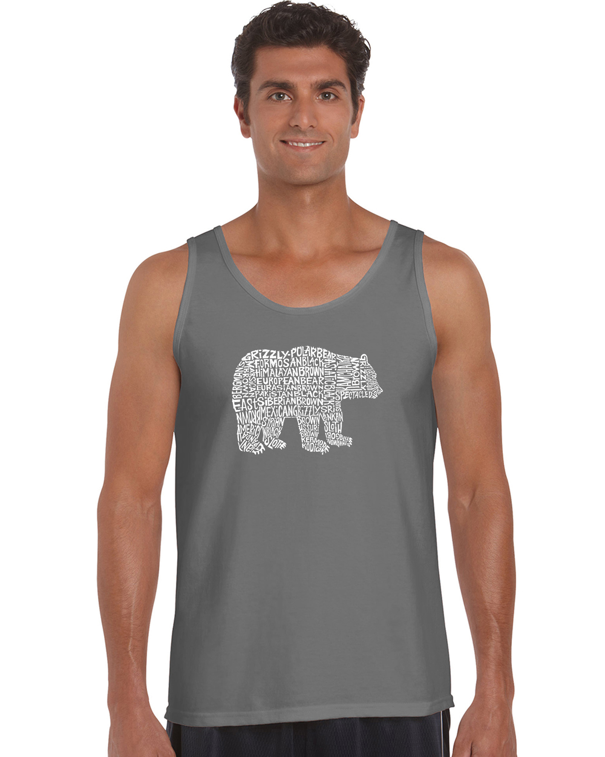LA Pop Art Men's Word Art Tank Top - Bear Species - Walmart.com