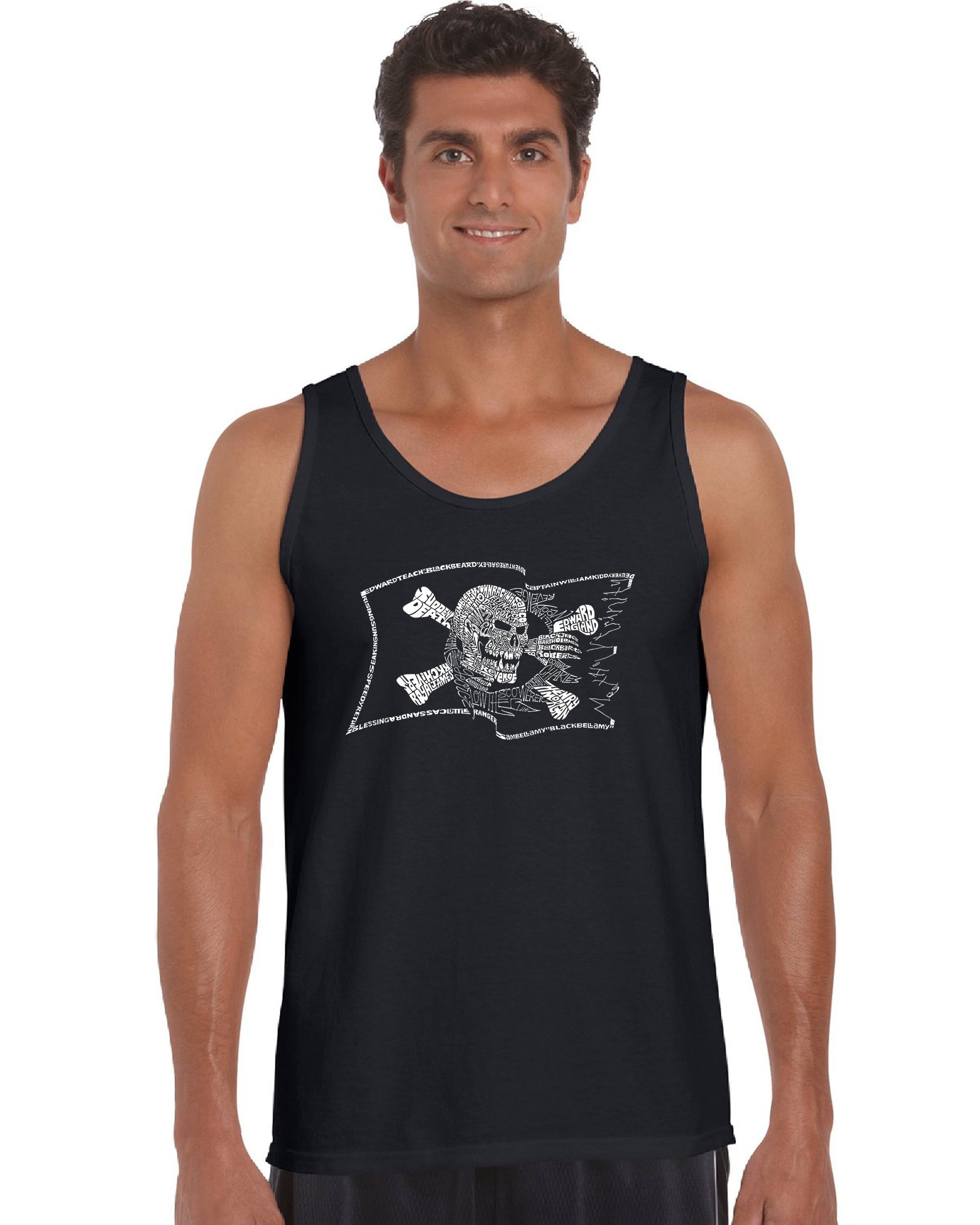 LA Pop Art Men's Word Art Tank Top - FAMOUS PIRATE CAPTAINS AND SHIPS ...