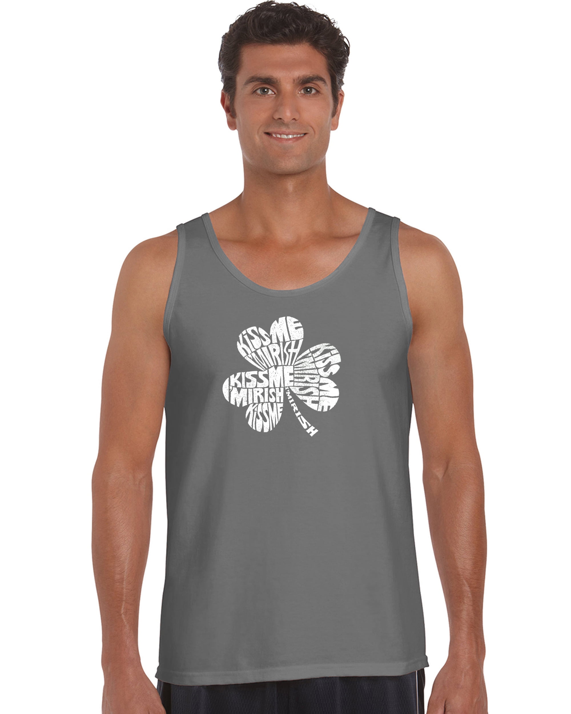 LA Pop Art Men's Word Art Tank Top - KISS ME I'M IRISH - Walmart.com