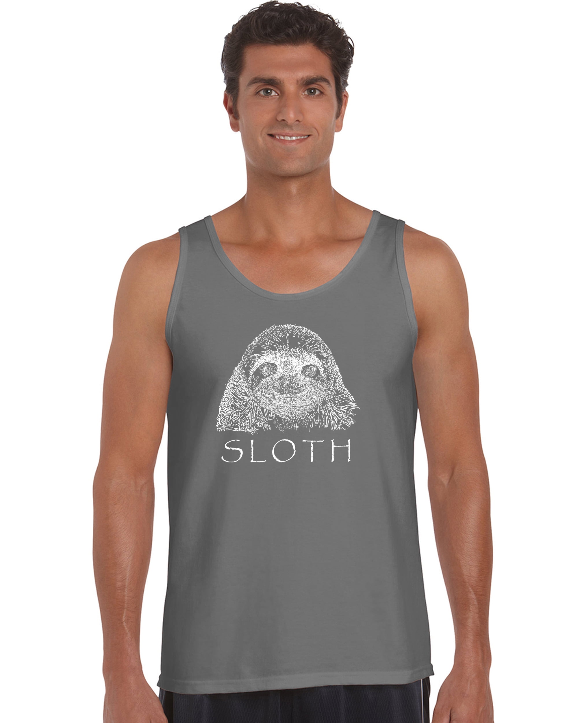 LA Pop Art Men's Word Art Tank Top - Sloth - Walmart.com