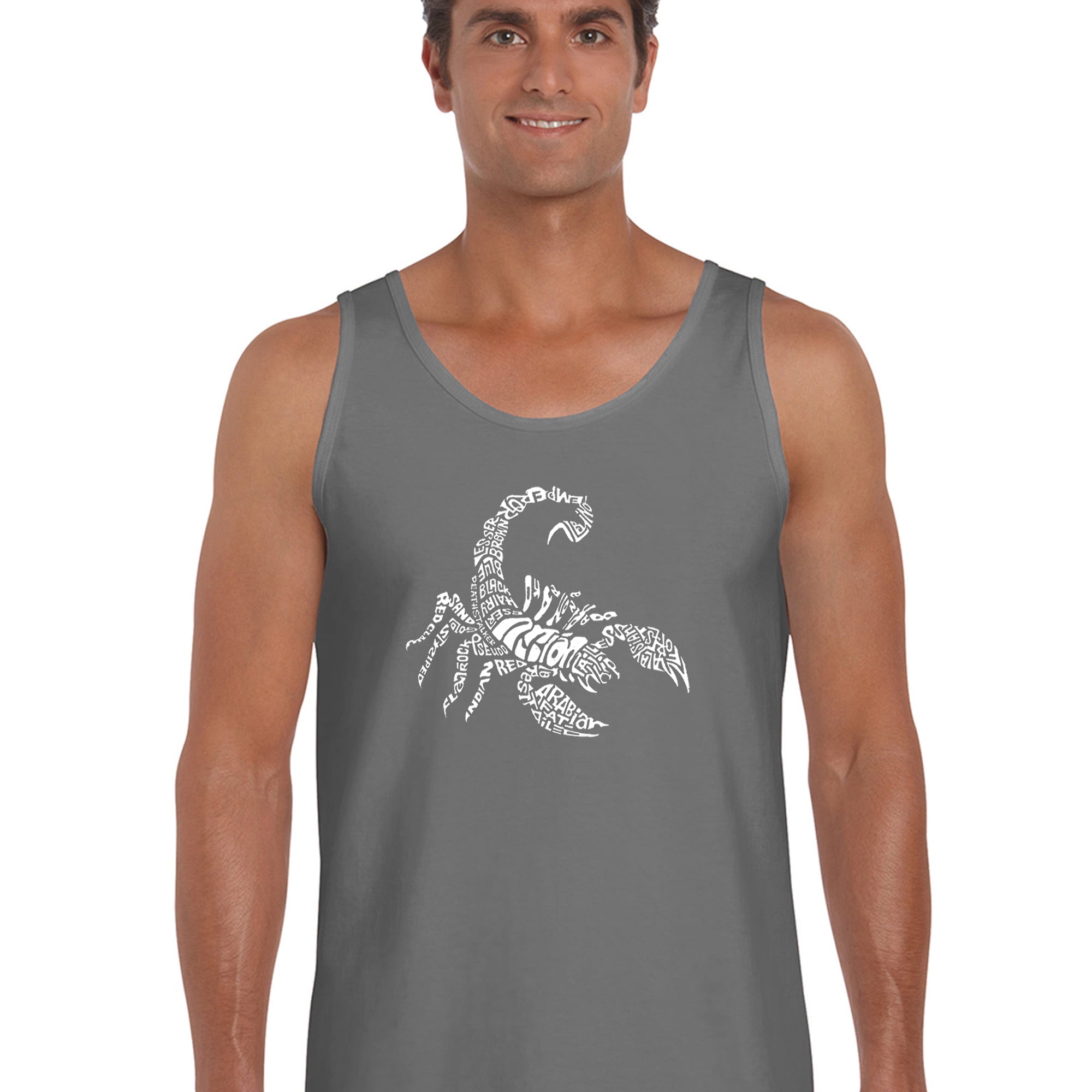 LA Pop Art Men's Word Art Tank Top - Types of Scorpions - Walmart.com