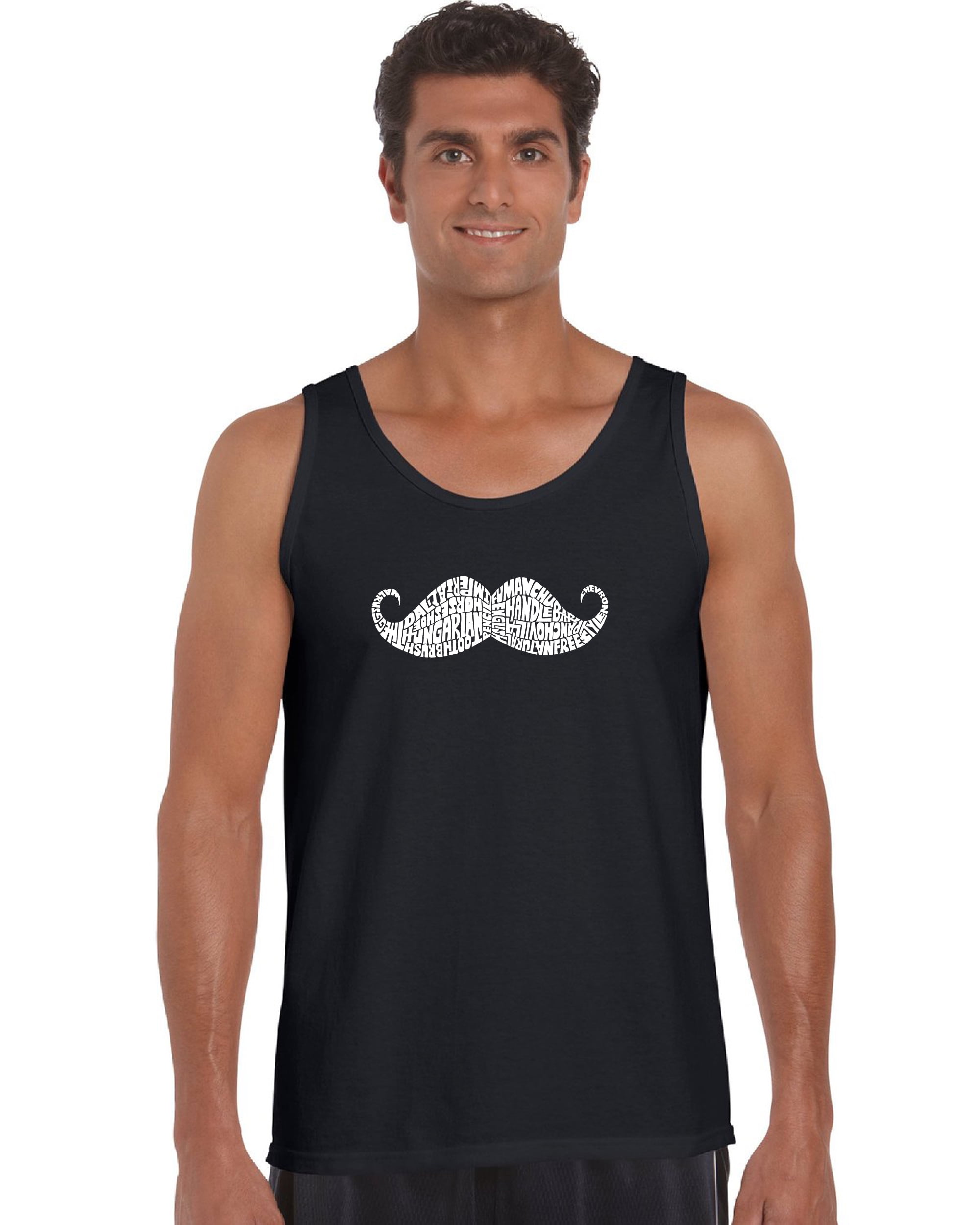 LA Pop Art Men's Word Art Tank Top - WAYS TO STYLE A MOUSTACHE ...