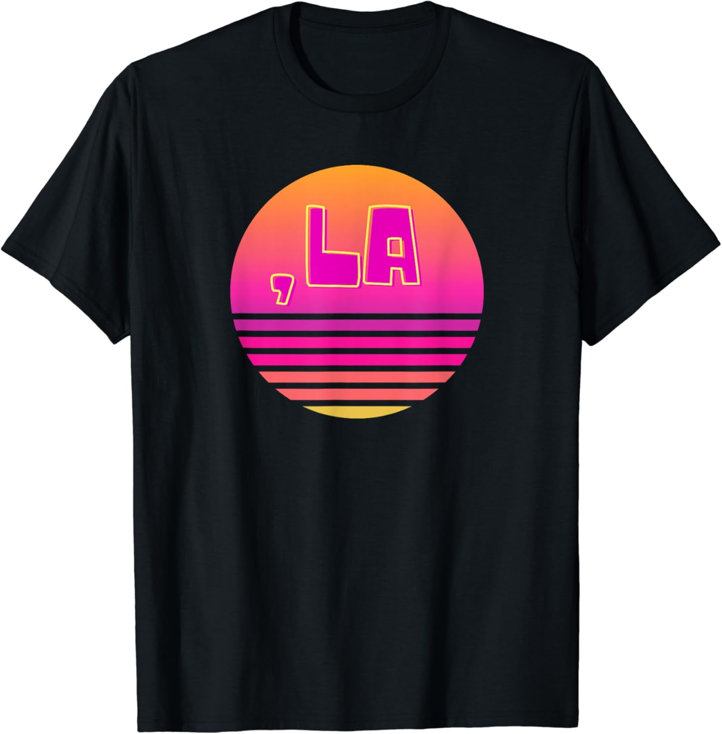 ,LA Pro Kamala Harris For President Comma LA Retro Sunset T-Shirt ...