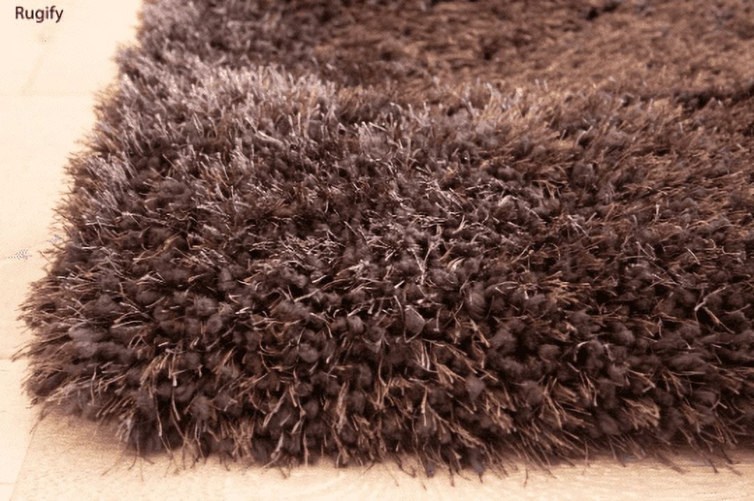 LA Rug Linens RugBerry Romance Brown Shag Area Rug Soft Fluffy Shaggy ...