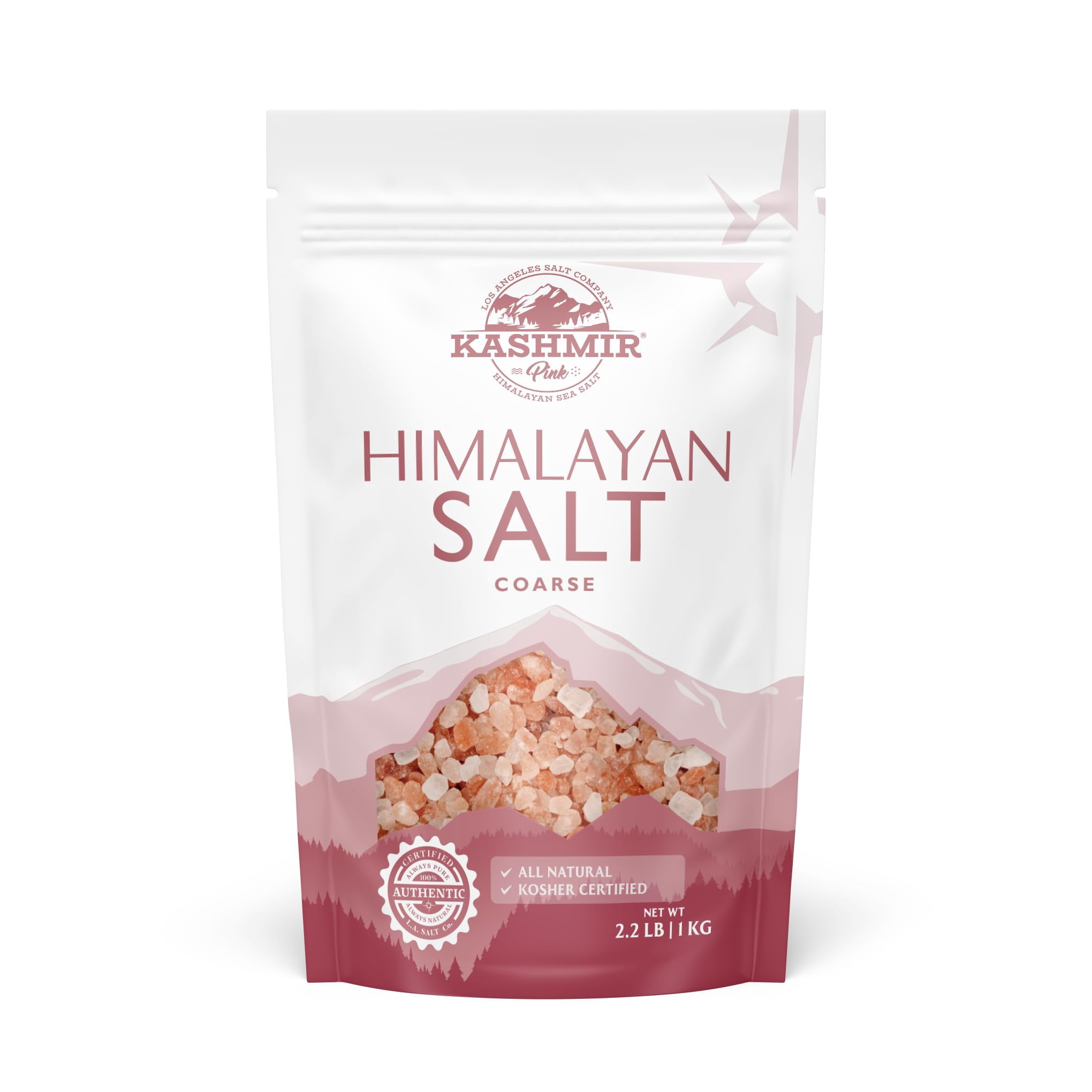 LA SALT CO Kashmir KEF28 2.2 Lbs Coarse Salt | Pure, Food Grade with 84 ...