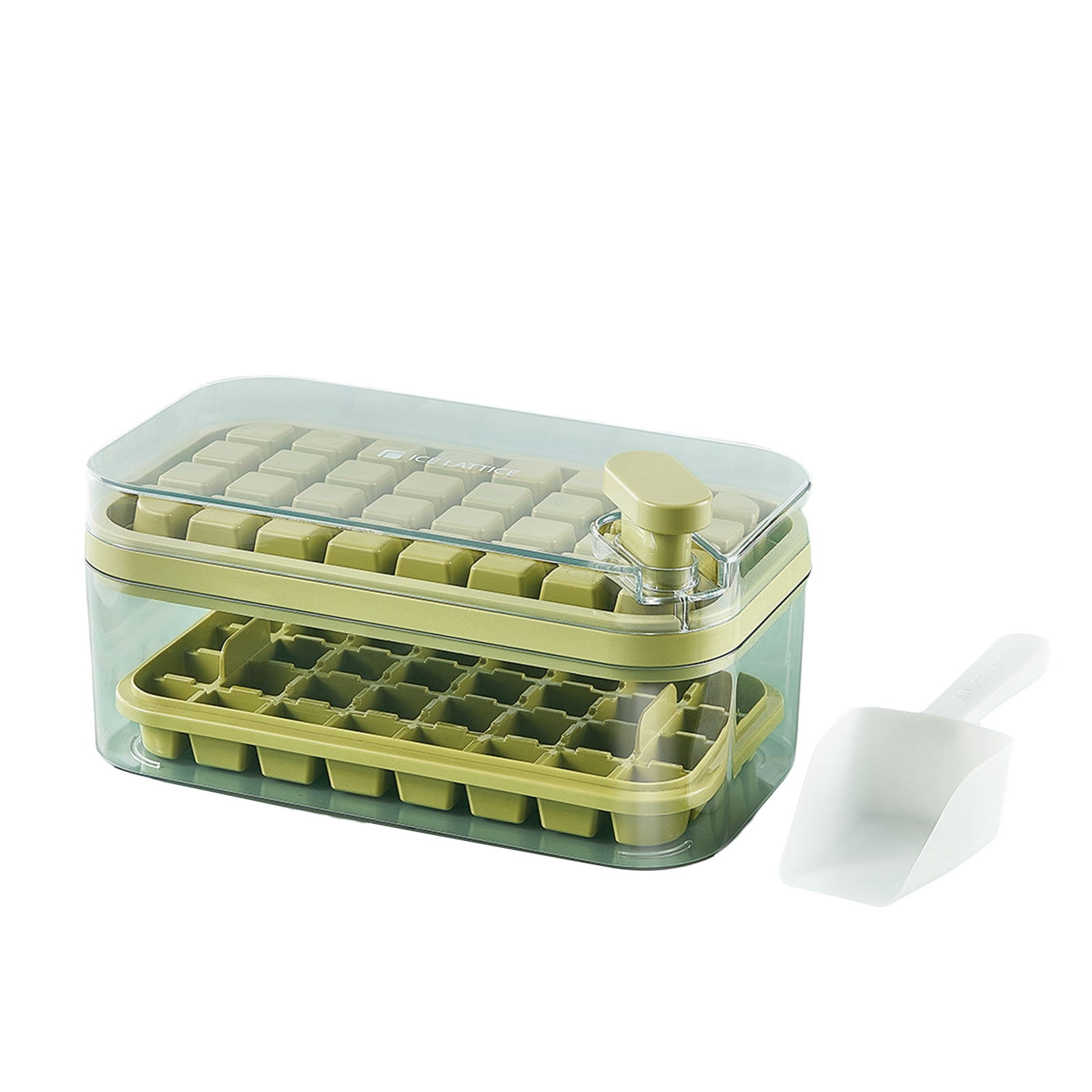 LA TALUS 1 Set Ice Cube Tray Single/Double Layer Multiple Grids Press ...