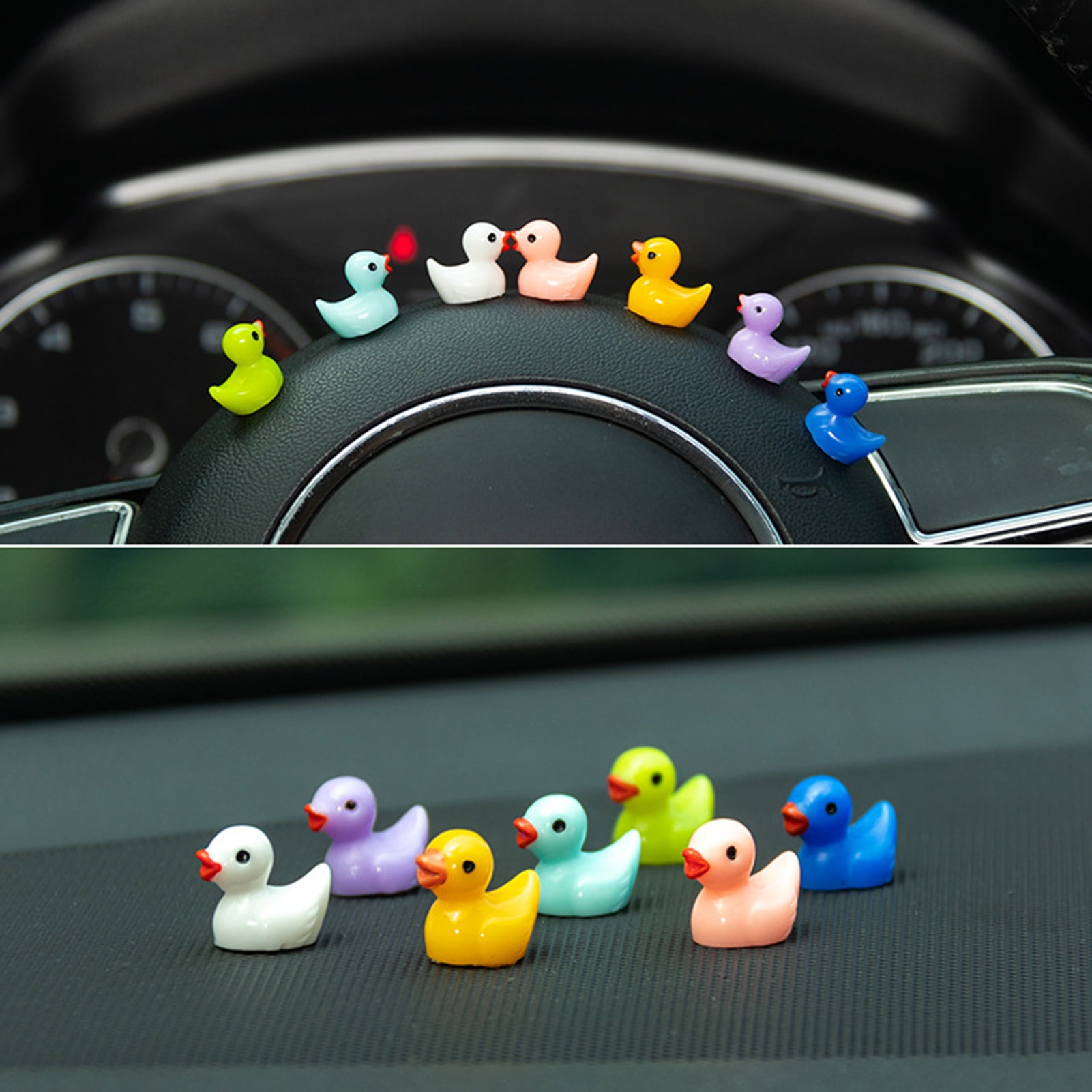 LA TALUS 20pcs Mini Duck Figurine Resin Bulk Small Design Tiny Ducks ...