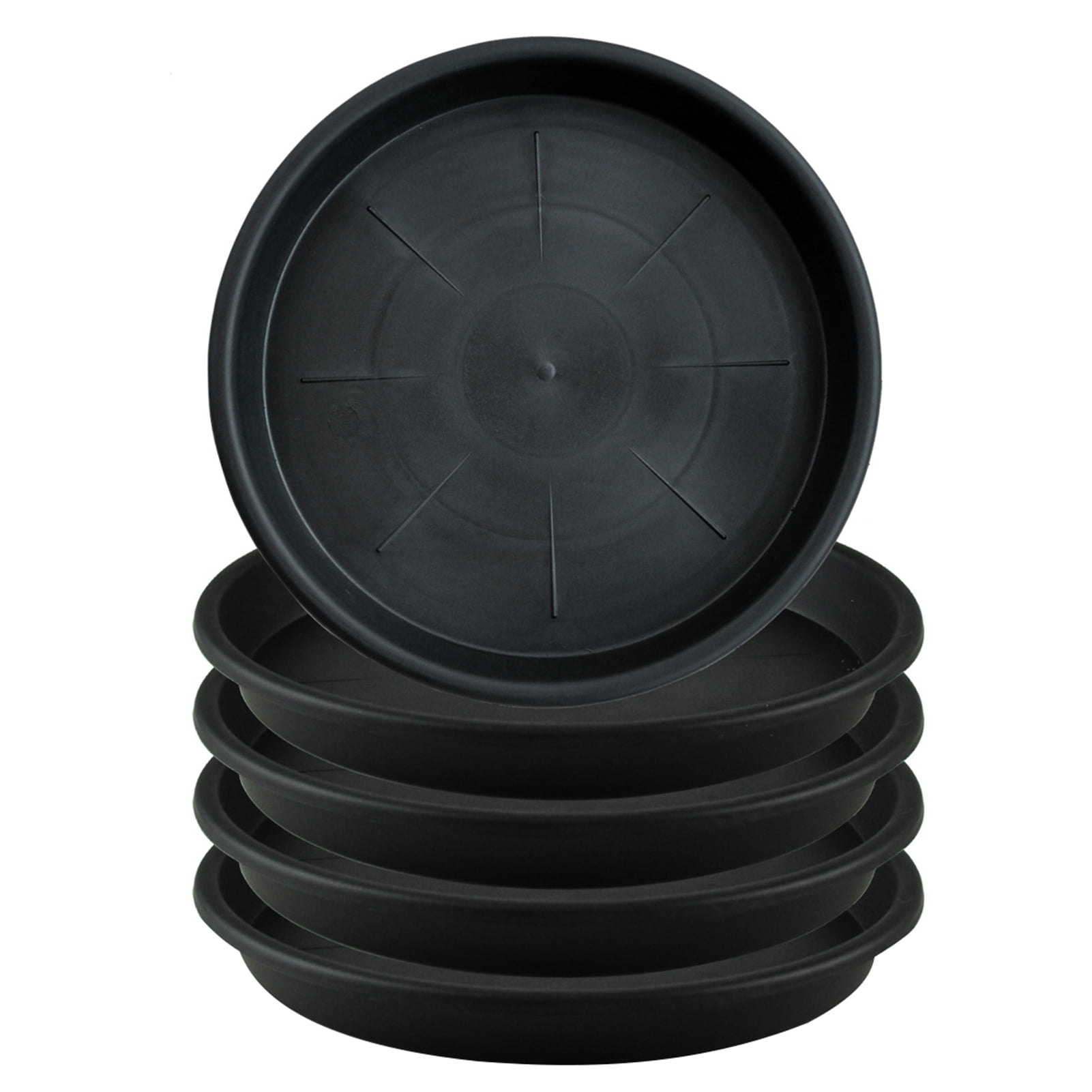 LA TALUS 5Pcs Heavy Duty Plastic Plant Saucer Tray Flower Pot Water ...