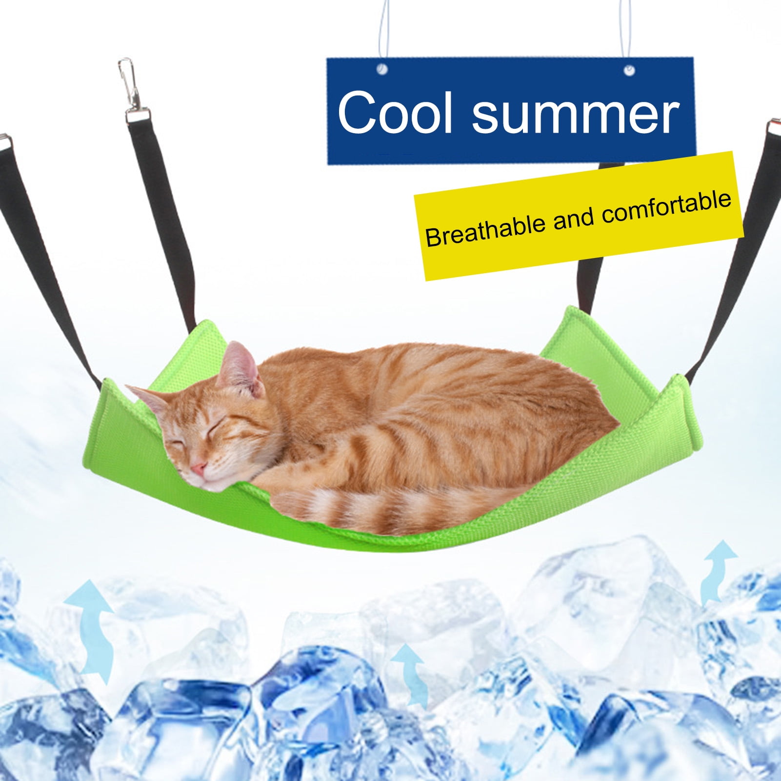 LA TALUS Cat Hammock Pet Cage Soft Breathable Hanging Bed Wearable Tear ...