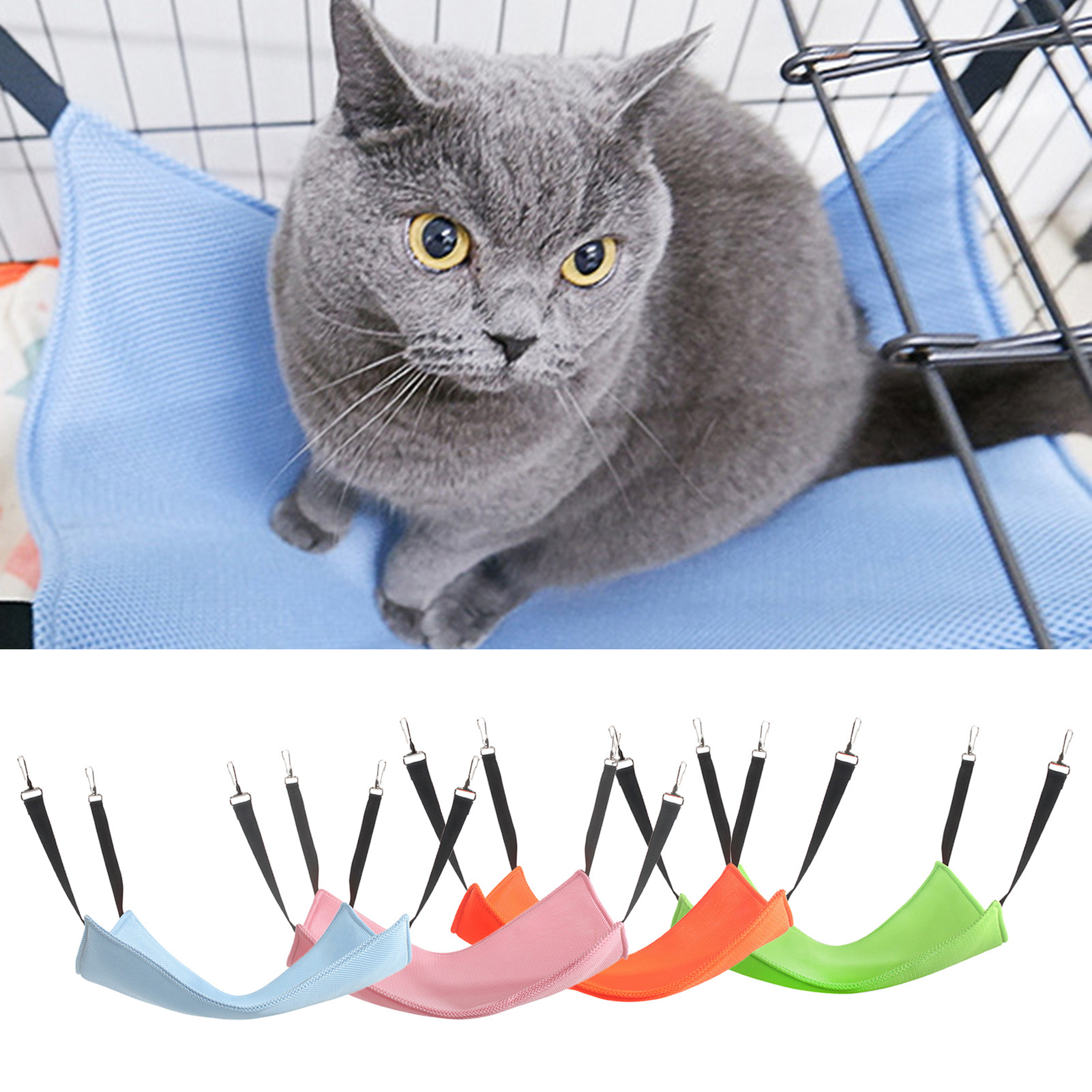 LA TALUS Cat Hammock Pet Cage Soft Breathable Hanging Bed Wearable Tear ...