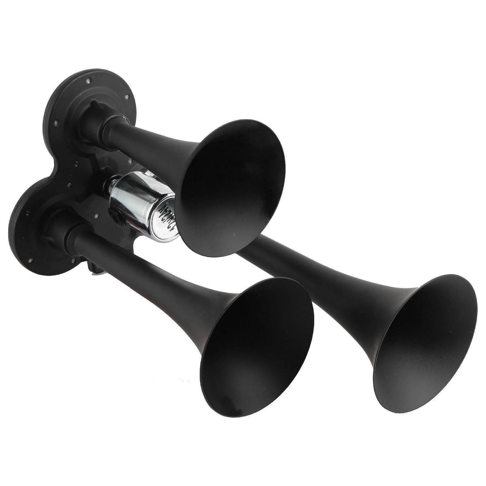 LA TALUS DC 12V/24V Air Horn Triple Trumpets Weather Resistant Black ...