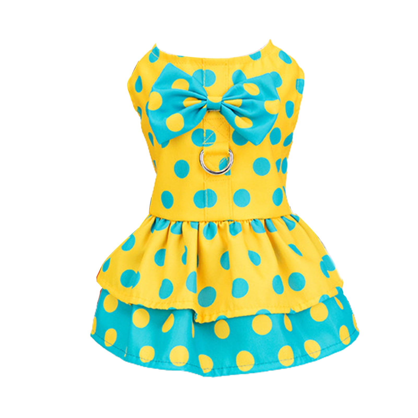 LA TALUS Dog Dress Harness with Leash Bow-knot Fashion Spring Summer ...