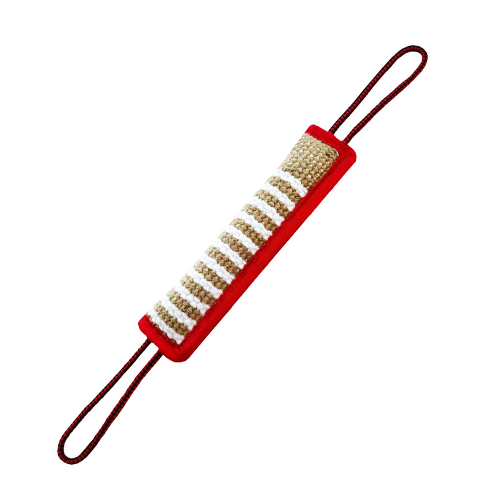 LA TALUS Dog Tug Toy Striped Pattern Teeth Clean Sturdy Jute Bite ...