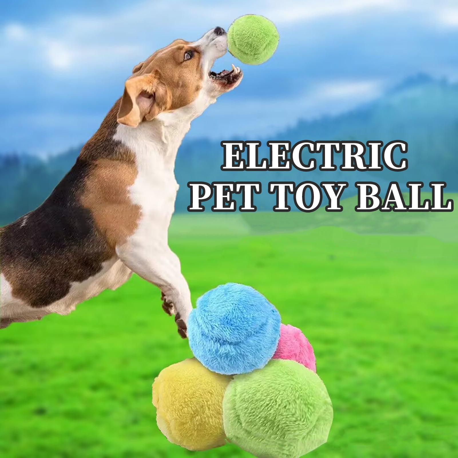LA TALUS Interactive Dog Toy Ball Active Rolling Ball Pet Ball Plush ...