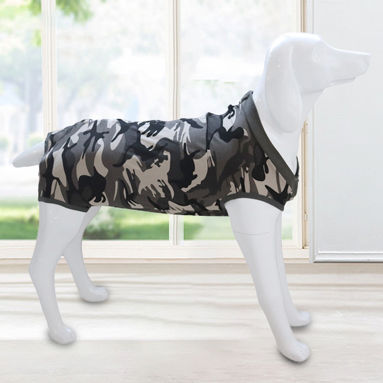 LA TALUS Pet Recovery Suit High-Elastic Camouflage Print Dog Jumpsuit ...