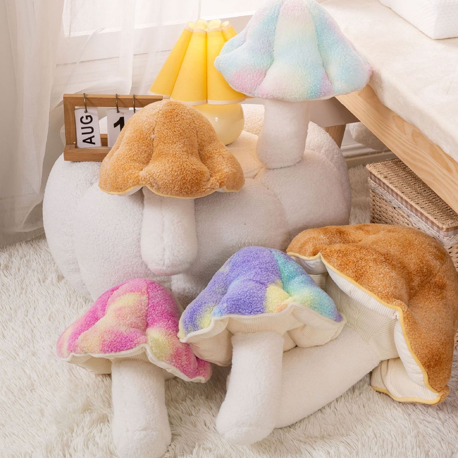 LA TALUS Stuffed Mushroom Soft Texture Comfortable Touch Full Filling ...