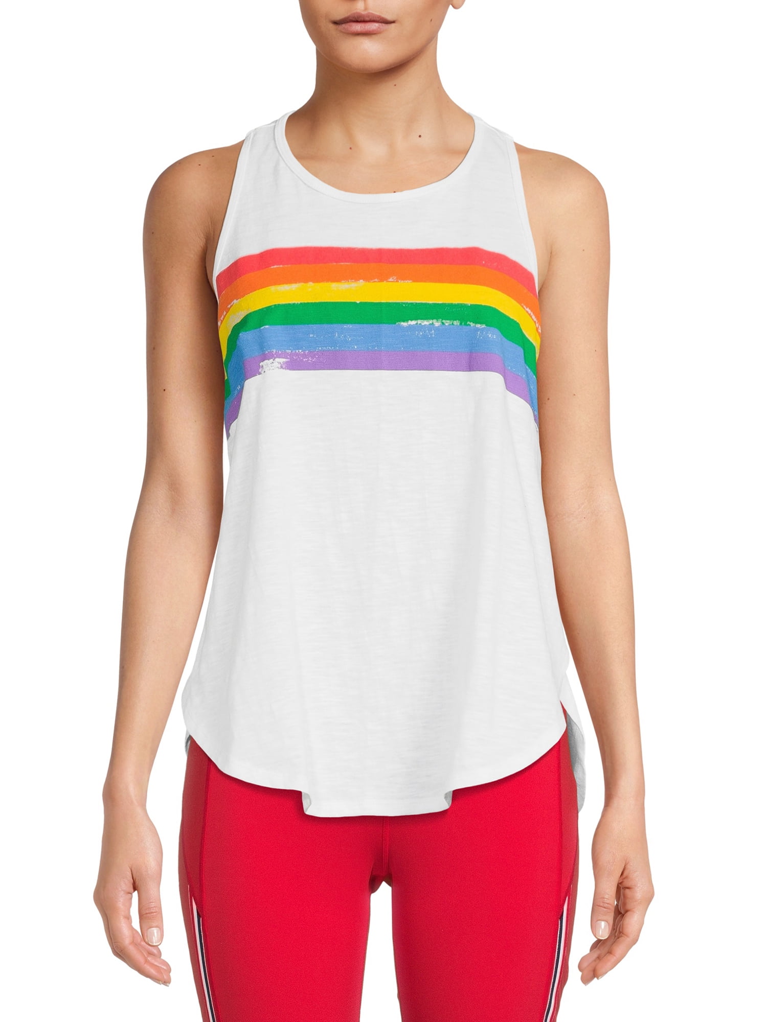 LA Thread Women's Rainbow Graphic Tulip Tank Top - Walmart.com