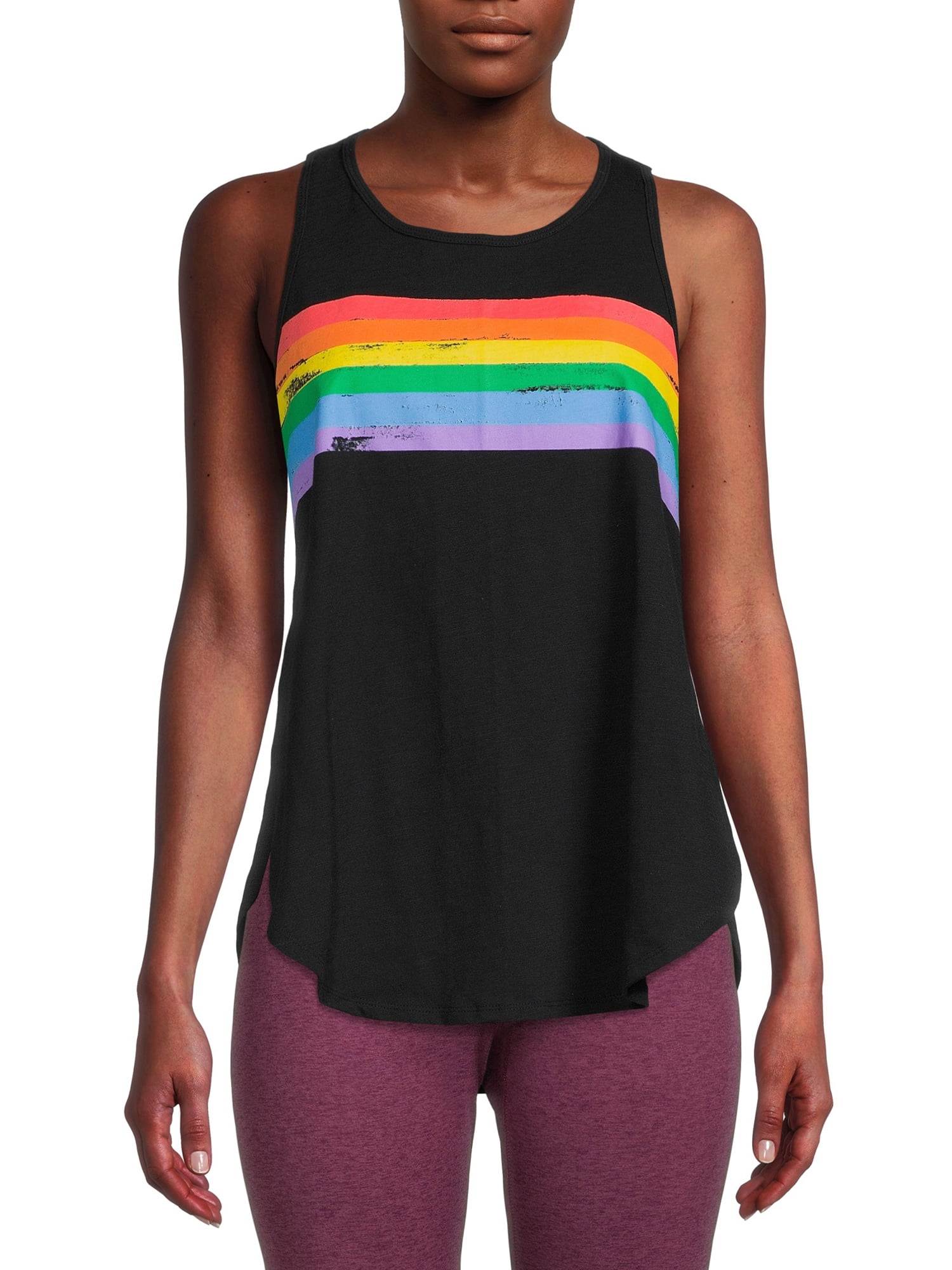 LA Thread Women's Rainbow Graphic Tulip Tank Top - Walmart.com