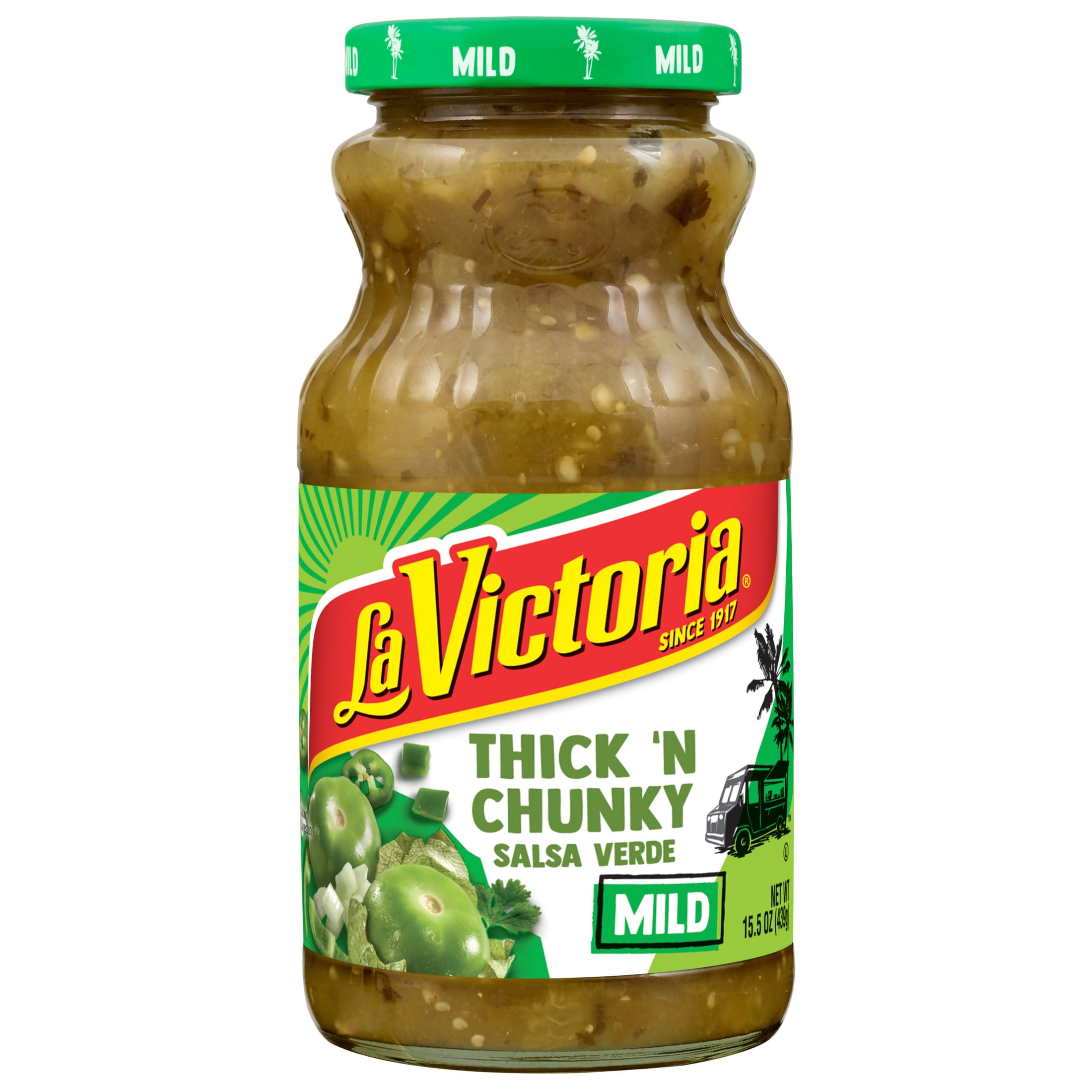 LA VICTORIA Thick 'N Chunky Salsa Verde, Mild, Shelf Stable, 15.5 oz ...