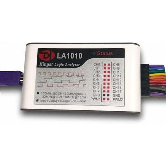 LA1010 USB Logic Analyzer 100M Max Sample Rate,16 Channels,10B Samples ...