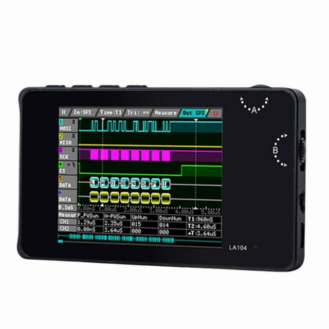 LA104 Digital Logic Analyzer Screen 4 Channels Oscilloscope SPI IIC ...