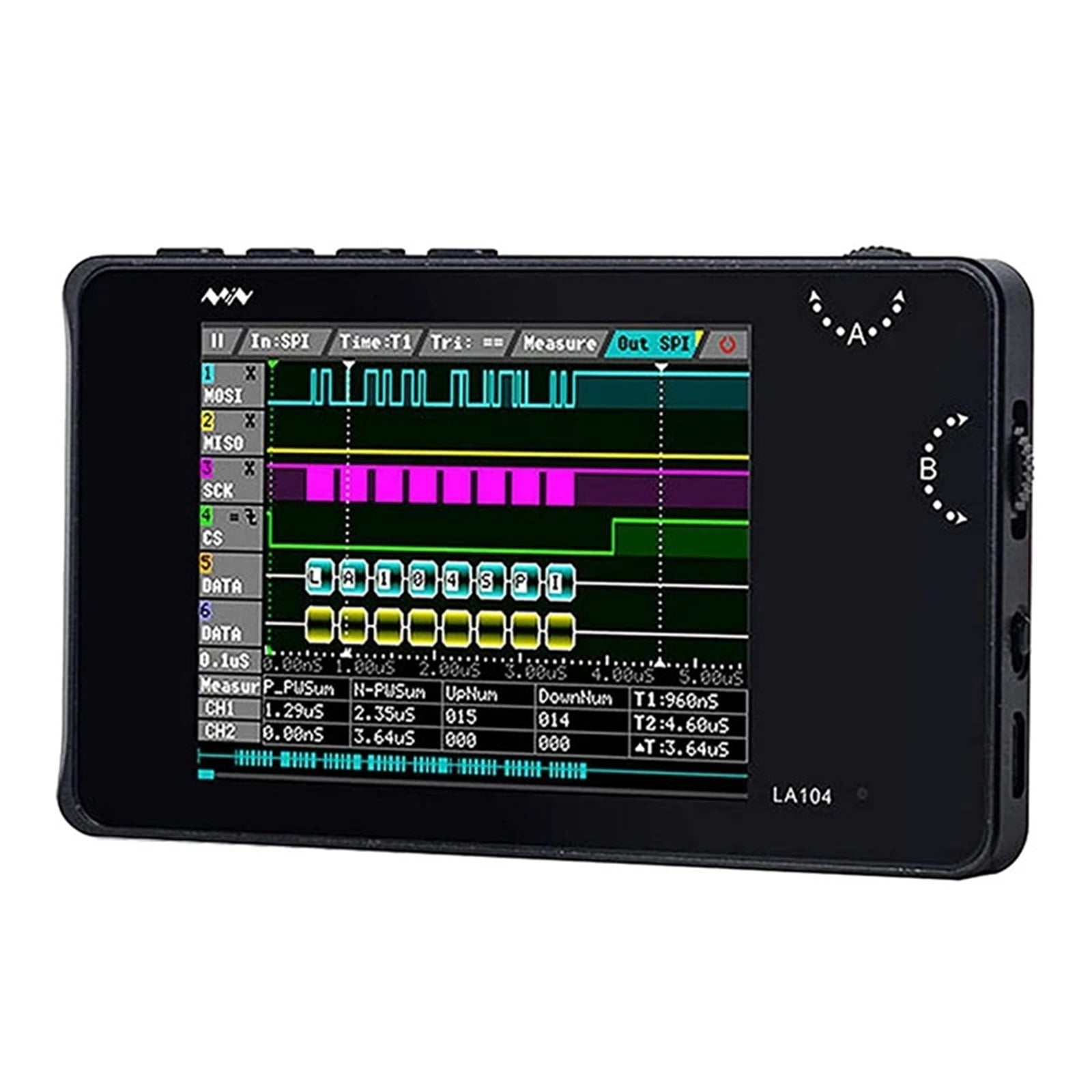 LA104 Logic Analyzer Pocket Size Handheld SPI I2C UART 100Msa/S Max ...