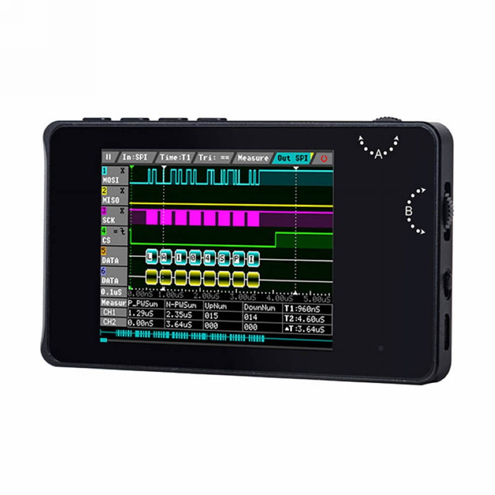 LA104 Logic Analyzer Pocket Size Handheld SPI I2C UART 100Msa/S ...
