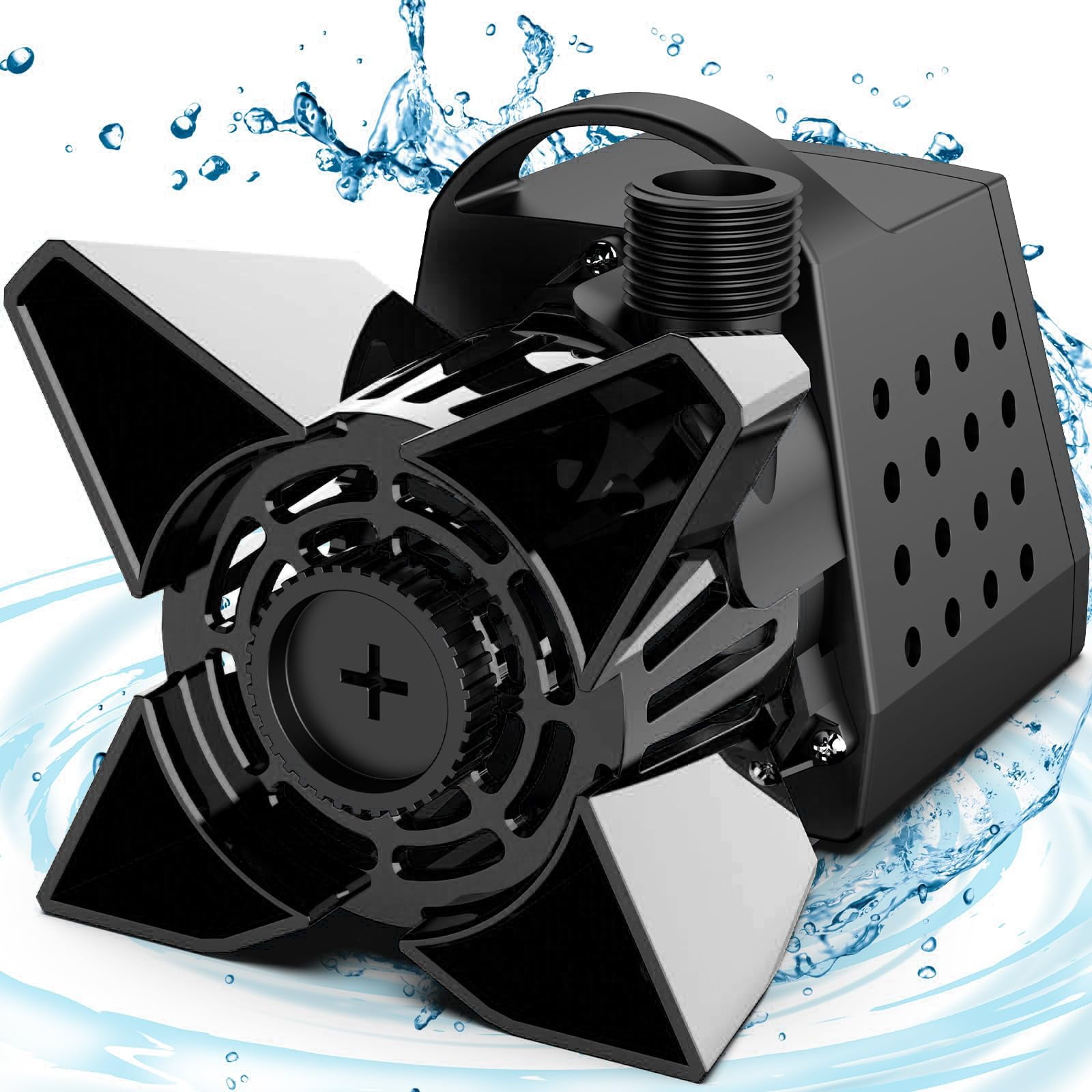 LAANPOLE 3200GPH Pond Pump, 200W Submersible Water Pump with 33FT Power ...