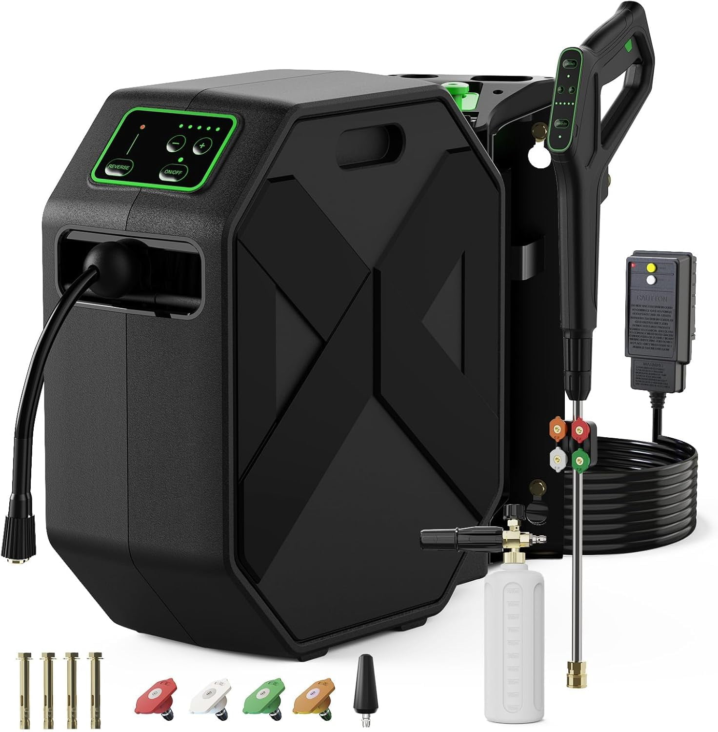 LAANPOLE Wall Mounted Pressure Washer, 5500PSI 3.8GPM Electric Power ...