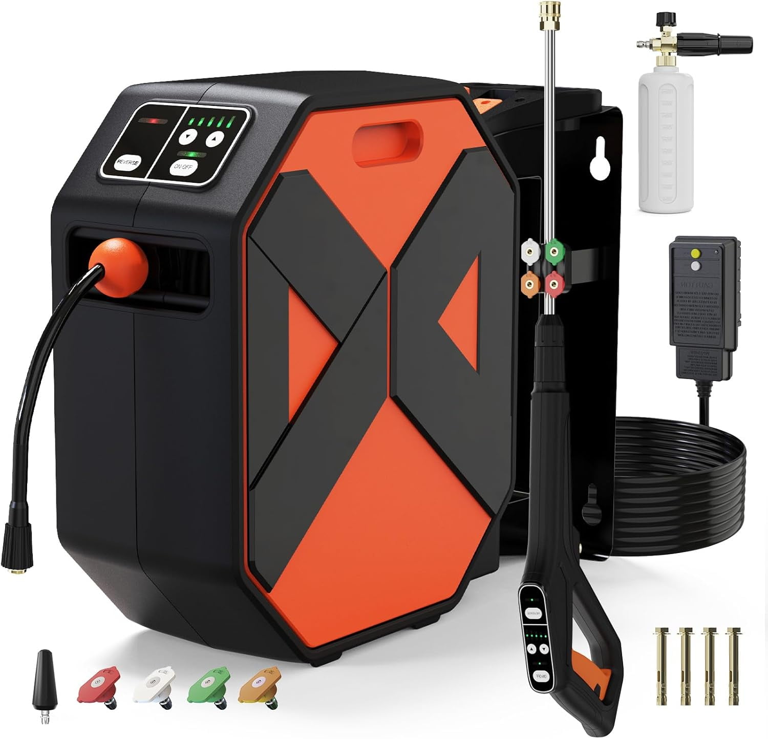 LAANPOLE Wall Mounted Pressure Washer, 5500PSI 3.8GPM Electric Power ...