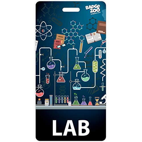 LAB Badge Buddy (20 pack) - Black - Chemistry Themed - Vertical Badge ...