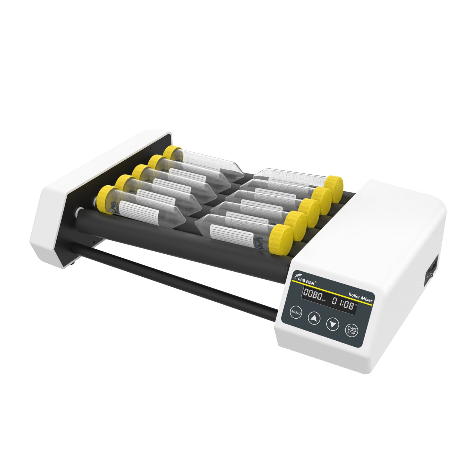 LAB FISH 6-Axis Digital Tube Roller Mixer, Adjustable Speed 20-80 RPM ...