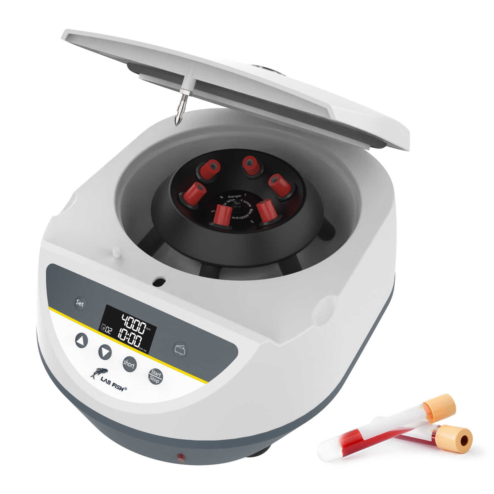 LAB FISH Benchtop Centrifuge - Low Speed 500-5000 RPM, 3074 xg Max, 6 ...