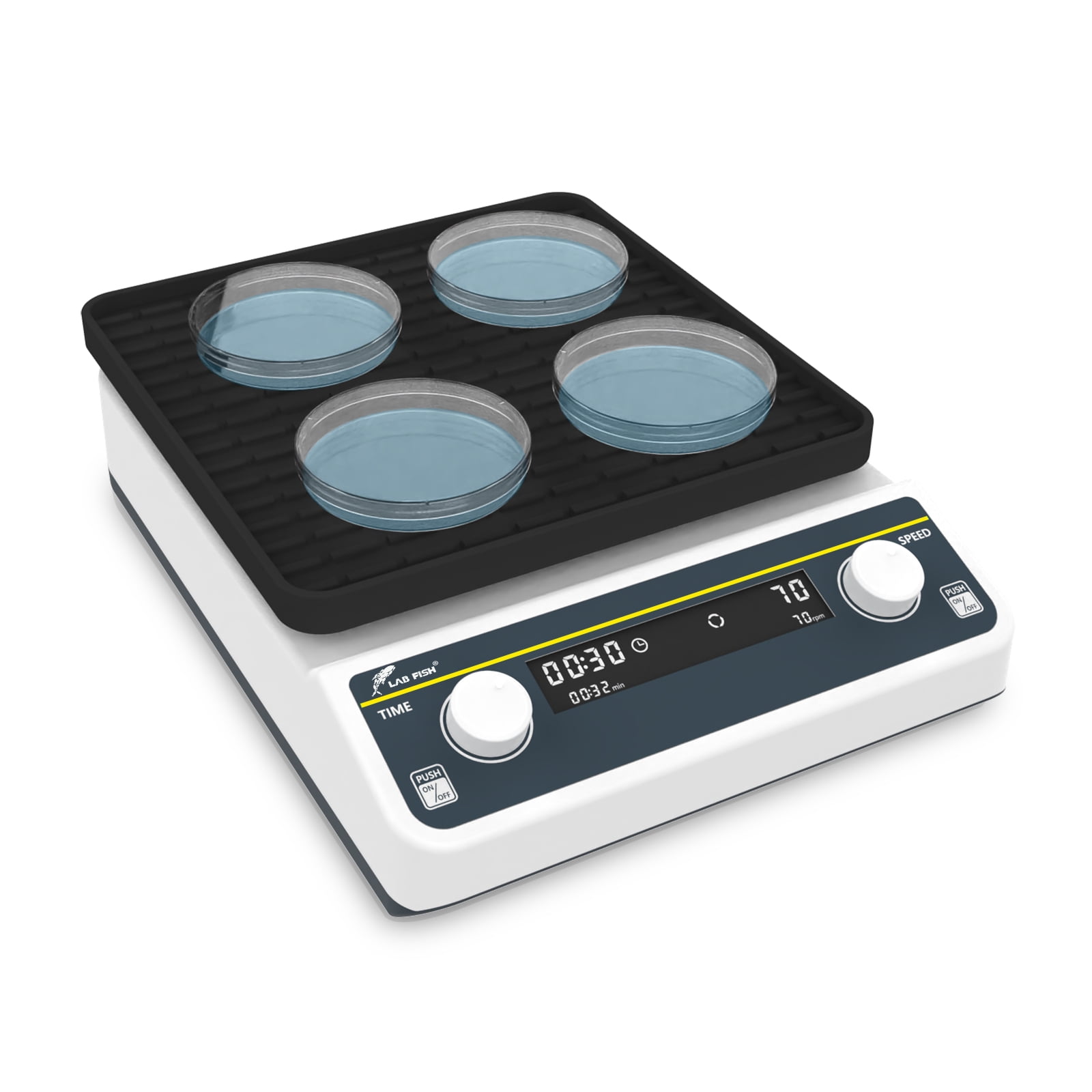 LAB FISH Digital Orbital Shaker with Timer, 40-200 RPM Adjustable Speed ...