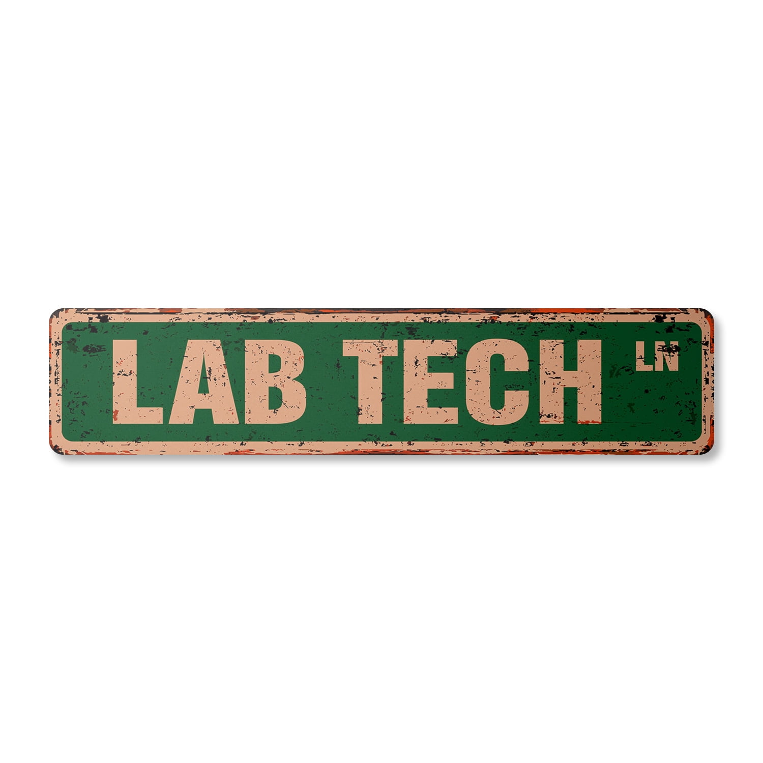 LAB TECH Vintage Plastic Street Sign phlebotomist laboratory microscope ...