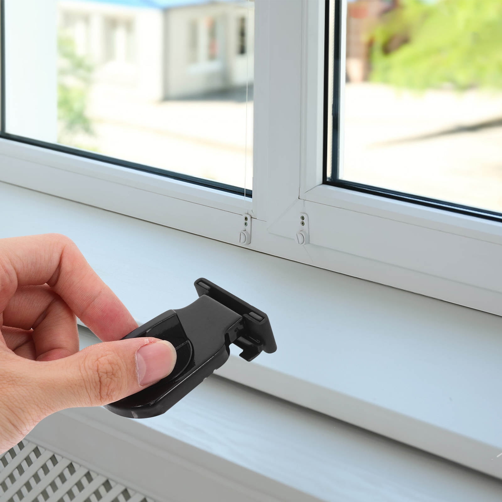 LABELEPH 1Pack Minimalist Black Plastic Sliding Window Lock for ...