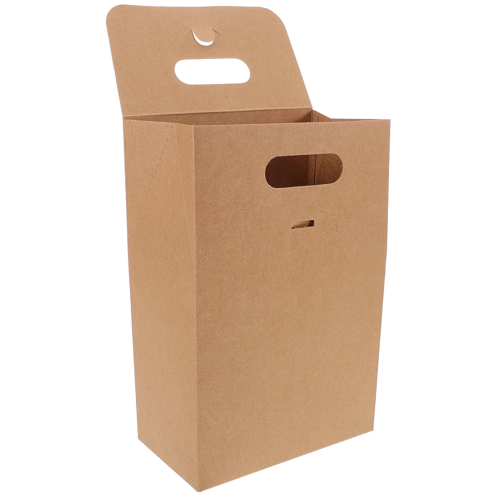 LABELEPH 1Pack Paper Bags with Handles Khaki Rectangular for Food 8.3x5 ...