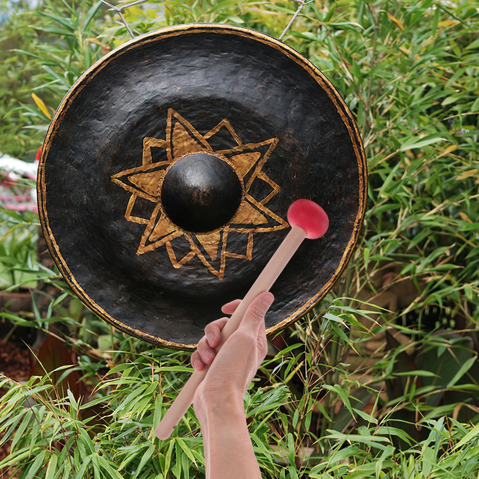 LABELEPH 1Pack Red Wood Rubber Mallet for Percussion Instruments Music ...