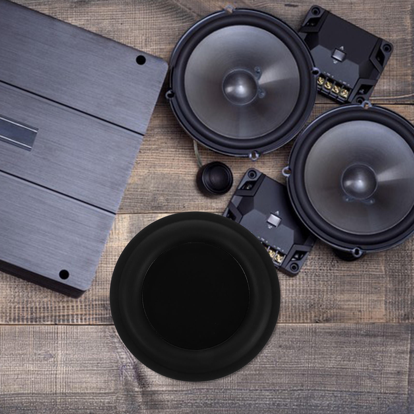 LABELEPH 1Pcs Black Plastic Square Bass Speaker Diaphragm for Vehicle ...