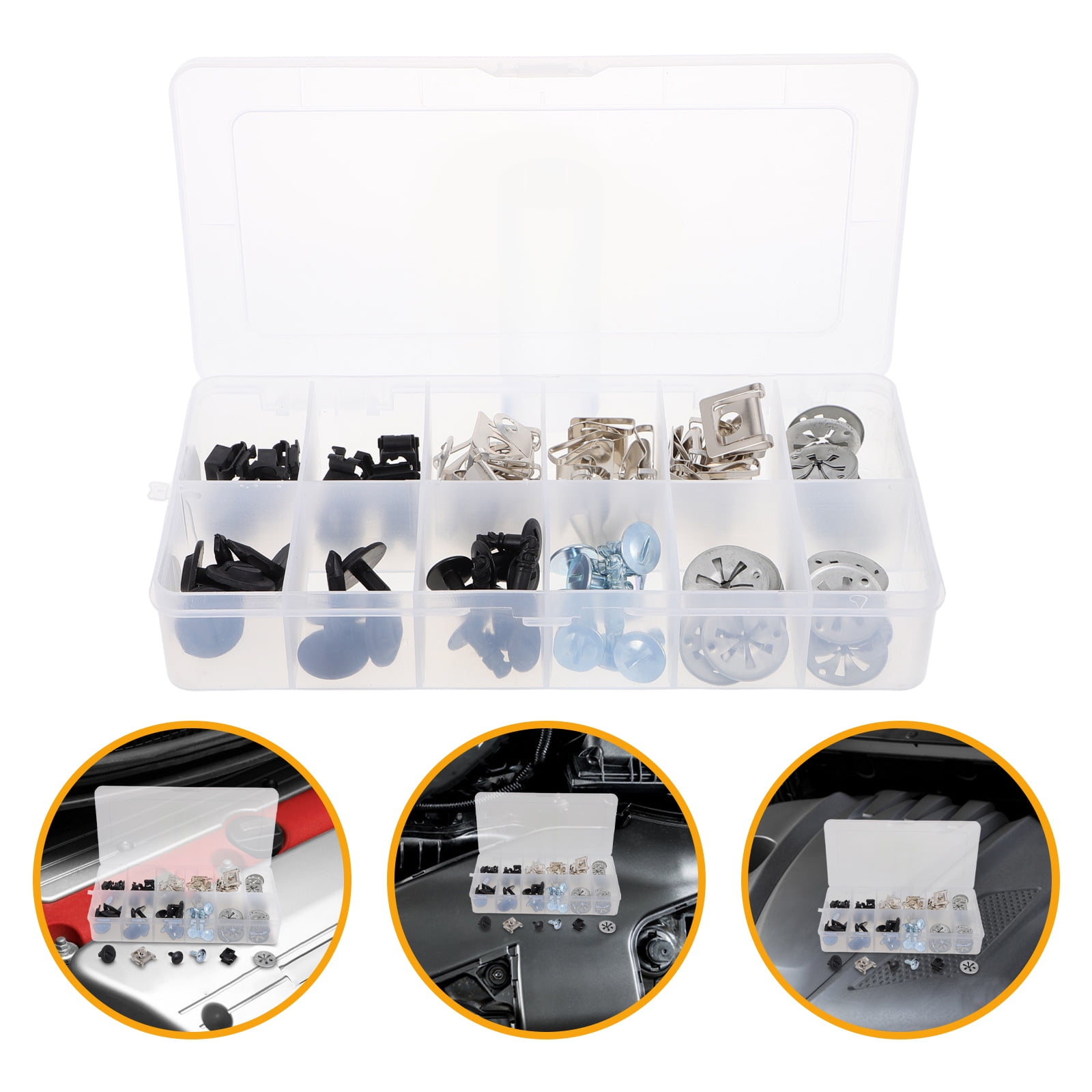 LABELEPH 1Set Car Engine Underbody Shield Fasteners Assorted Color For ...