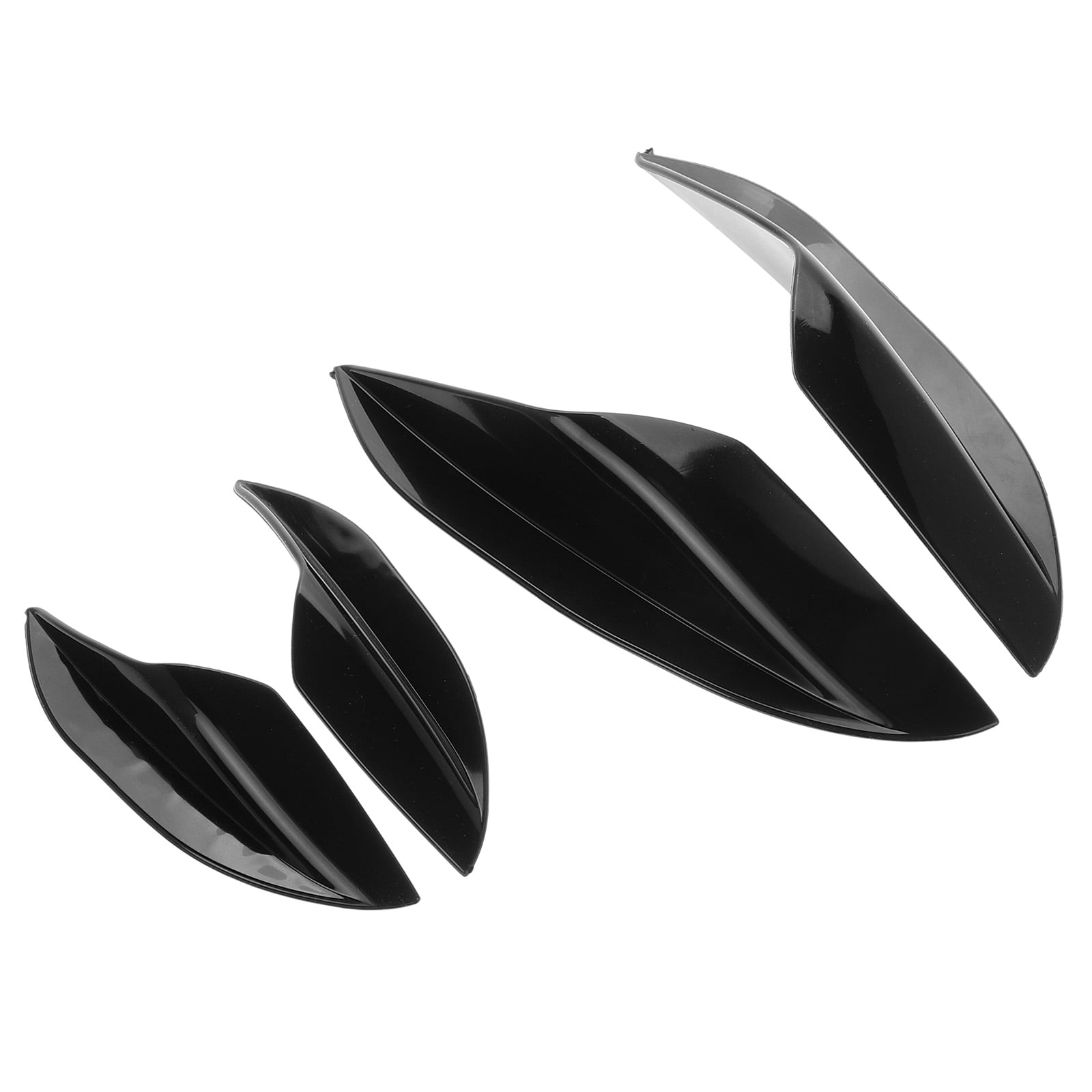 LABELEPH 2 Pairs Black PVC Car Decoration Small Spoiler for Vehicle ...