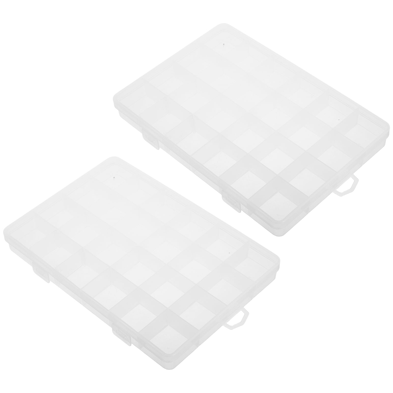 LABELEPH 2Pcs Plastic Organizer Box with Dividers for Electronic ...