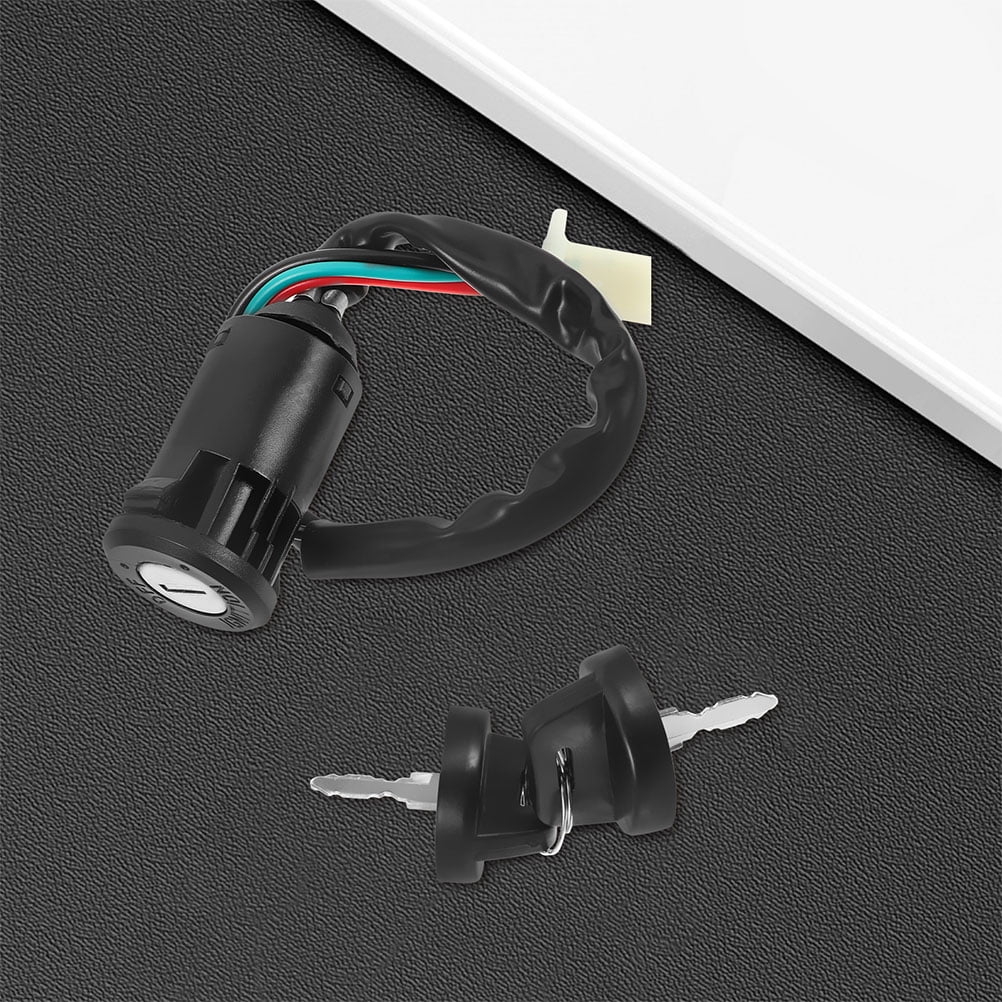Tineasur Motorcycle Ignition Switch Set 2Pcs Black Replacement for ...