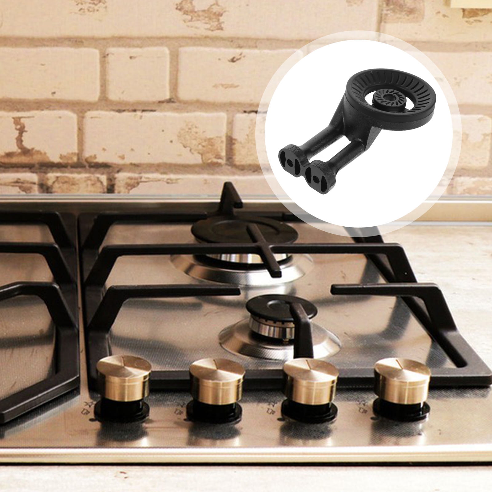 LABELEPH 3Pack Black Gas Stove Burner Head with High Leg Design for ...
