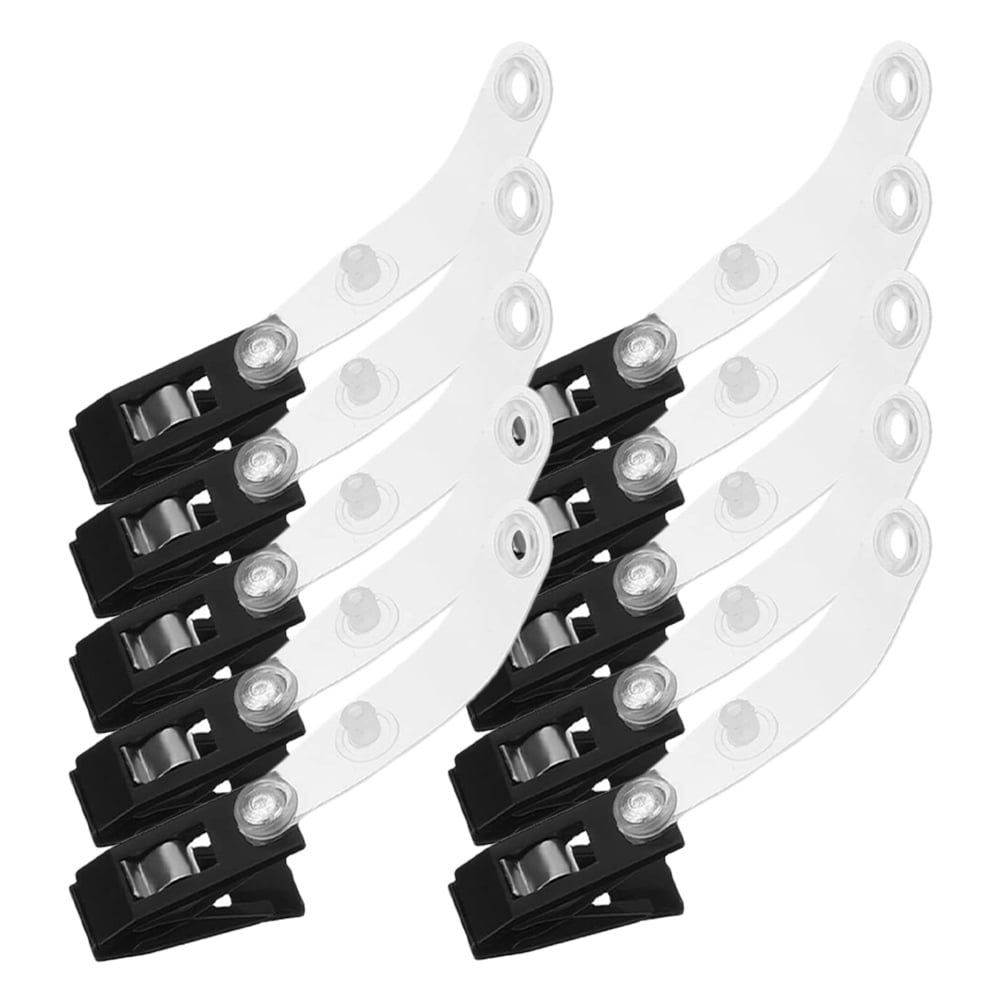 LABELEPH 40Pcs Garden Banner Clamps for Garden Flags Black Plastic Anti ...
