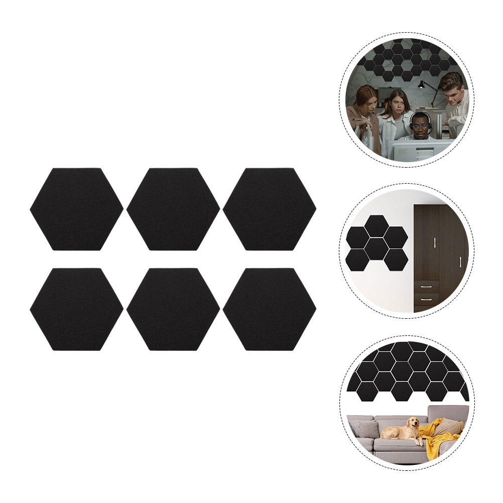 LABELEPH 6Pcs Acoustical Wall Panels Hexagonal Acoustic Board For Wall ...