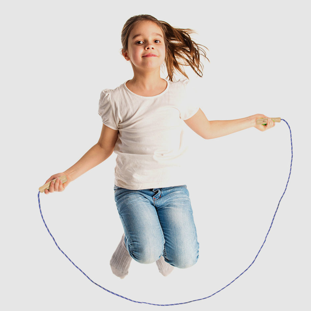 LABELEPH 6Pcs Indoor Jump Rope for Children Wooden Handle Design ...